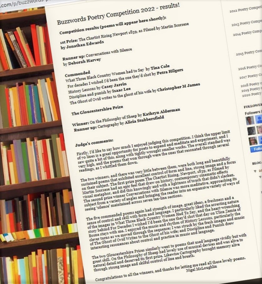 Success for Deb in the 2022 Buzzwords Poetry Competition – The Leaping Word